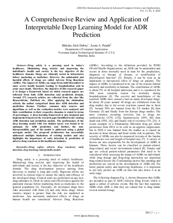 (PDF) A Comprehensive Review and Application of Interpretable Deep Learning Model for ADR Prediction