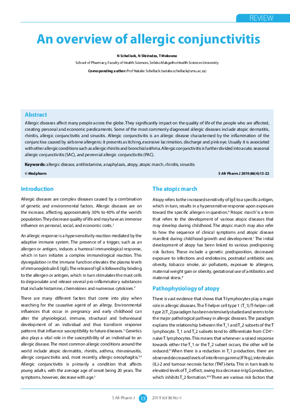 (PDF) An overview of allergic conjunctivitis