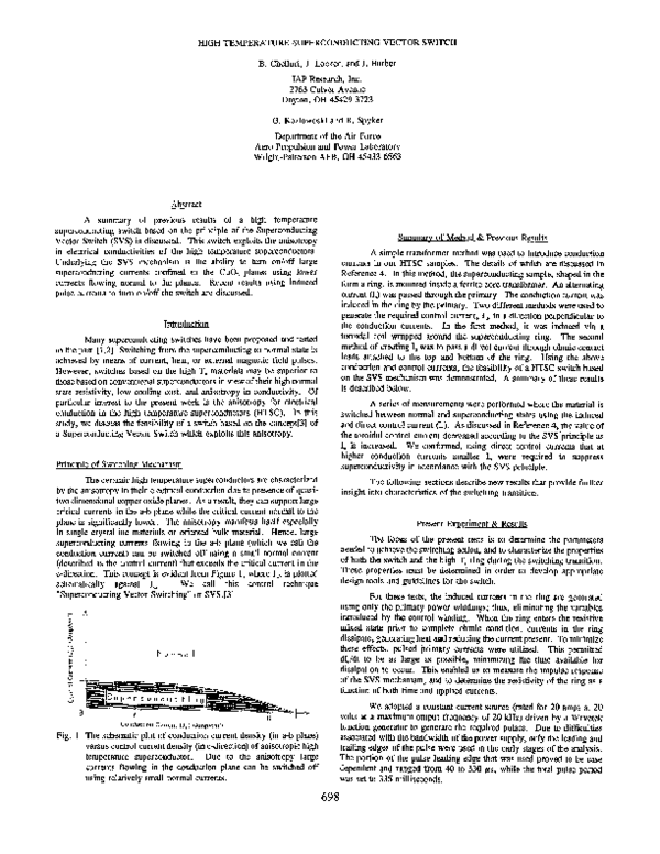 (PDF) High-temperature superconducting vector switch