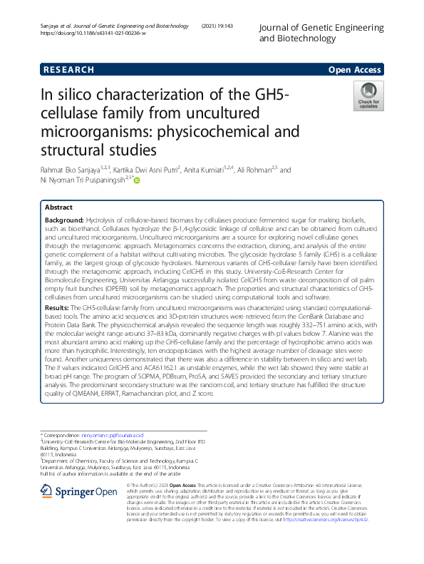 (PDF) In silico characterization of the GH5-cellulase family from uncultured microorganisms ...