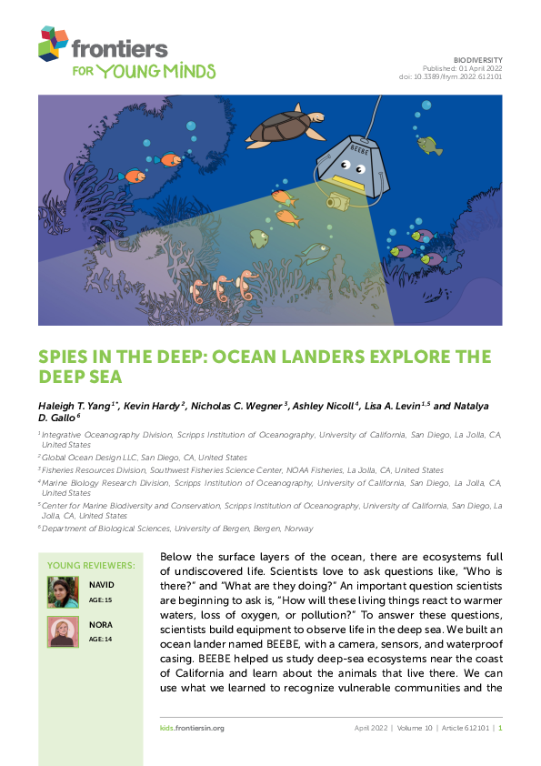 (PDF) Spies in the Deep: Ocean Landers Explore the Deep Sea