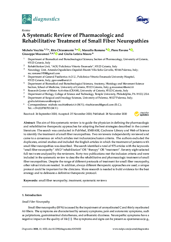 (PDF) A Systematic Review of Pharmacologic and Rehabilitative Treatment ...