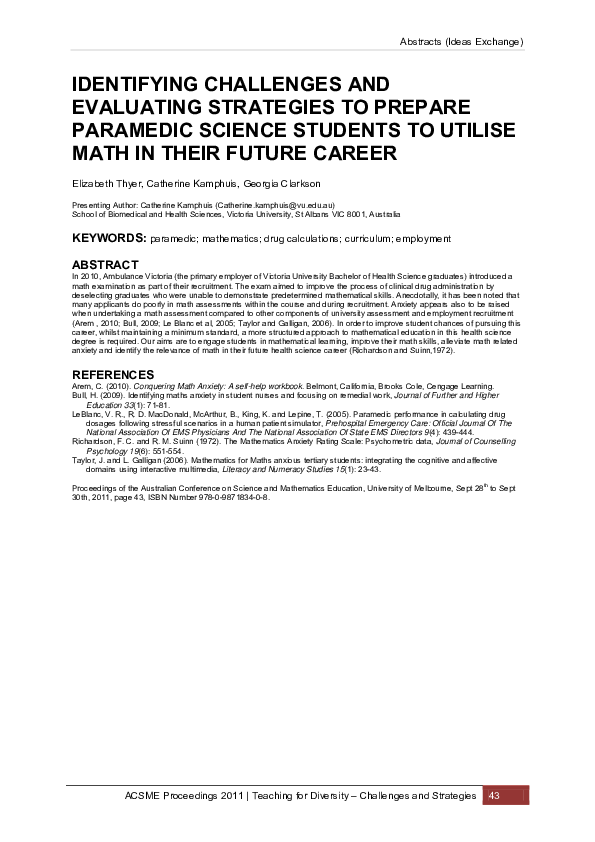 (PDF) Identifying challenges and evaluating strategies to prepare ...