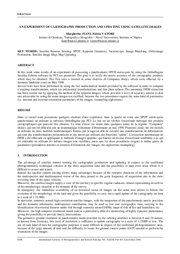 (PDF) An Experiment of Cartography Production and Updating Using ...