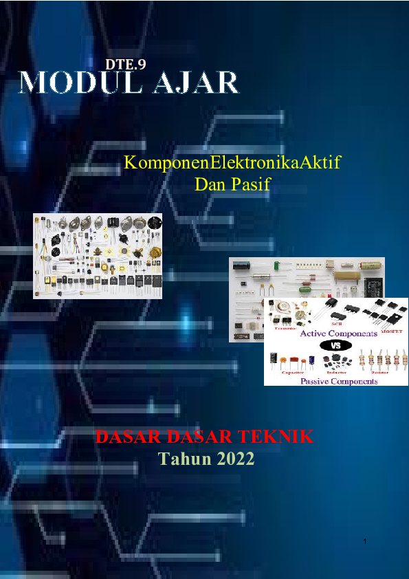 (DOC) MODUL AJAR DTE9 Komponen elektronika aktif dan pasif