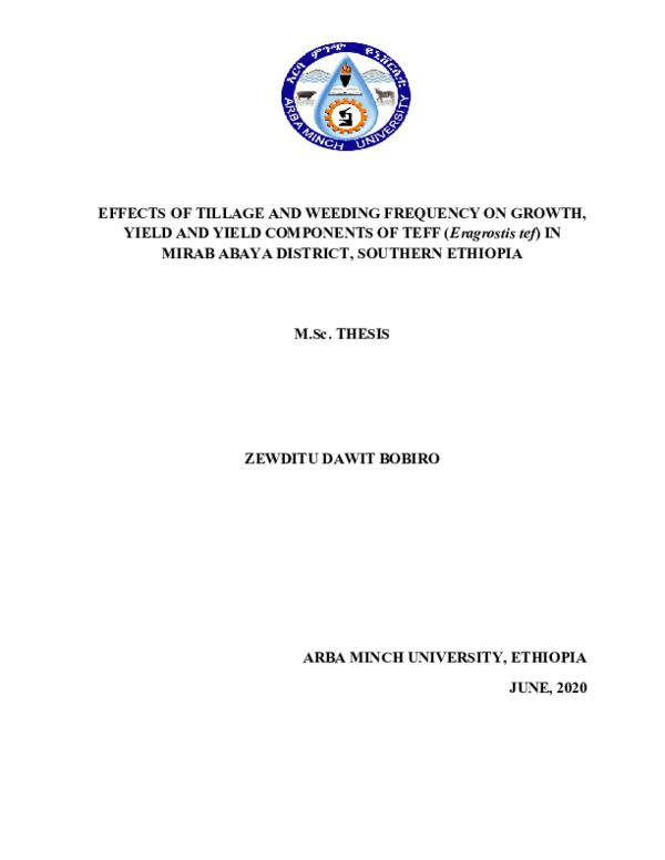 (DOC) Effects of ploughing and weeding frequencies on gowth, yield and ...