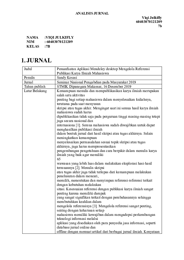 (DOC) Analisi jurnal