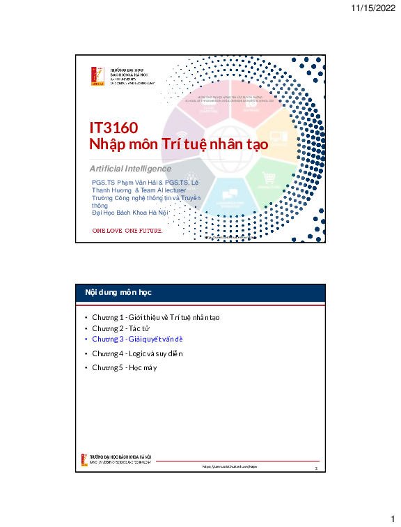 (PDF) IT3160 Nhập môn Trí tuệ nhân tạo: Tìm kiếm cơ bản