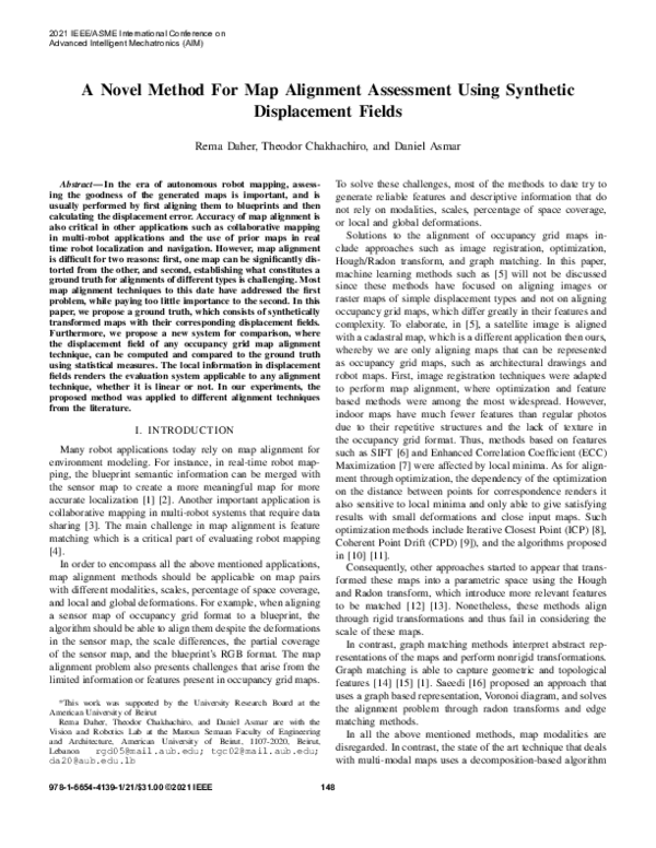 (PDF) A Novel Method For Map Alignment Assessment Using Synthetic ...