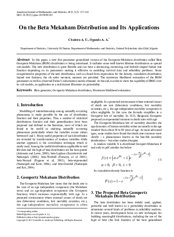 (PDF) Beta-Normal Distribution and Its Applications