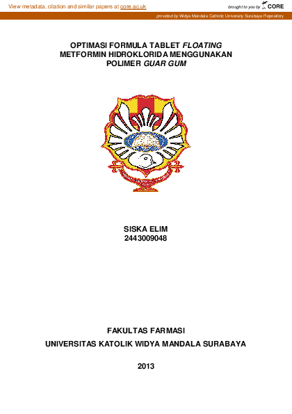 (PDF) Optimasi formula tablet floating metformin hidroklorida ...