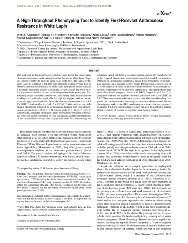 (PDF) A High-Throughput Phenotyping Tool to Identify Field-Relevant ...