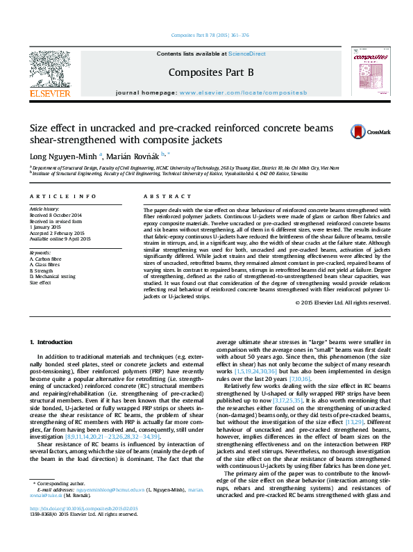 (PDF) Size effect in uncracked and pre-cracked reinforced concrete ...