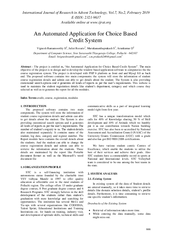 (PDF) Automated Course Registration System