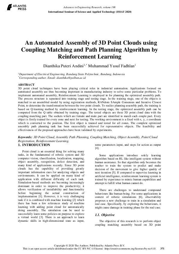 (PDF) An Automated Assembly of 3D Point Clouds using Coupling Matching ...
