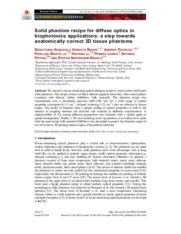 (PDF) Solid phantom recipe for diffuse optics in biophotonics applications: a step towards ...