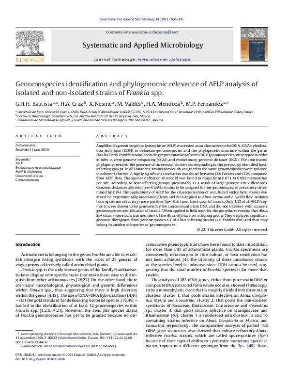 (PDF) Genomospecies identification and phylogenomic relevance of AFLP ...
