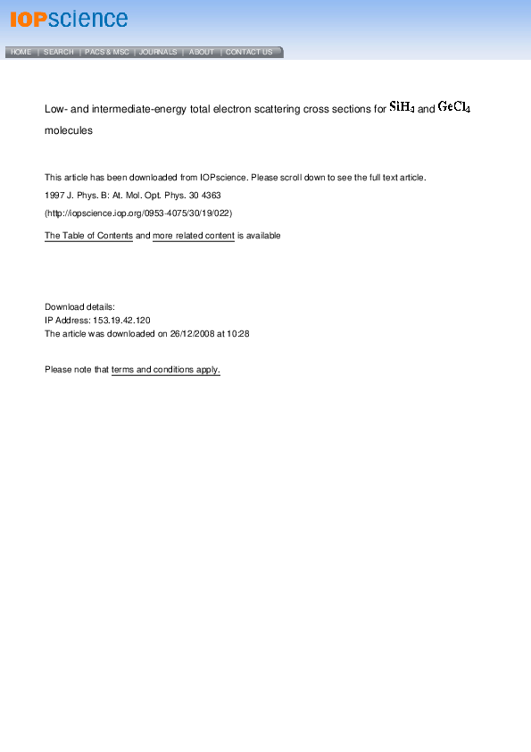 (PDF) Low- and intermediate-energy total electron scattering cross ...