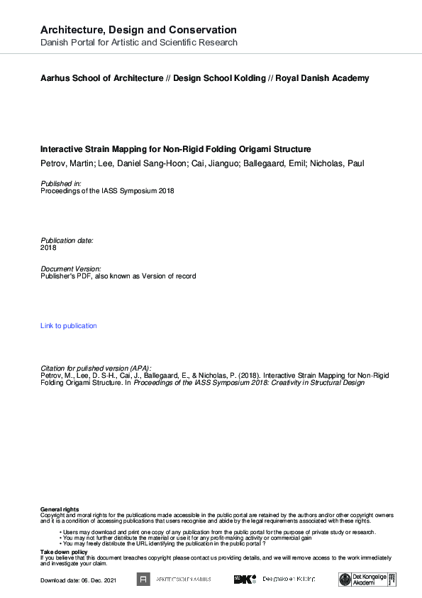(PDF) Interactive Strain Mapping for Non-Rigid Folding Origami Structure