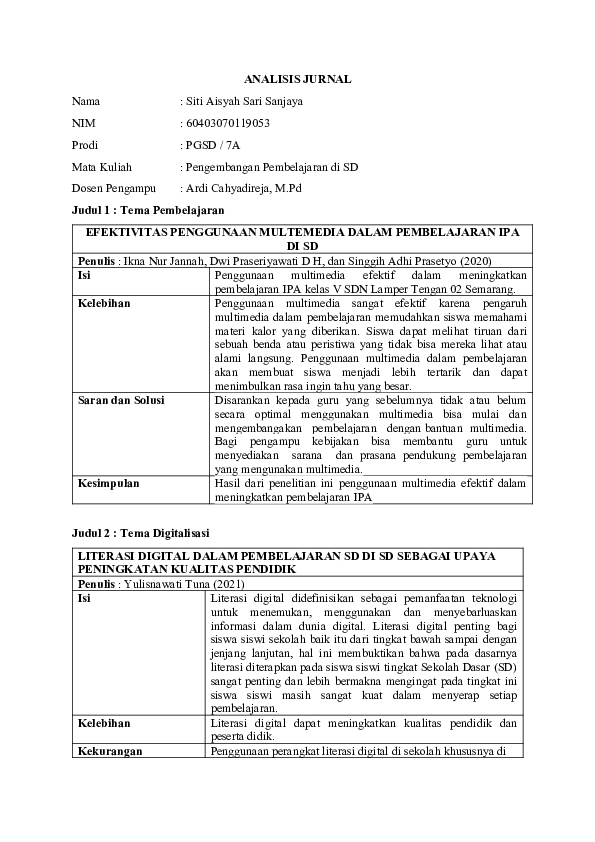 (DOC) ANALISIS JURNAL
