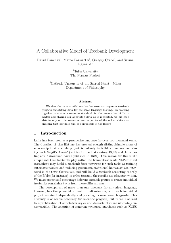 (PDF) A collaborative model of treebank development
