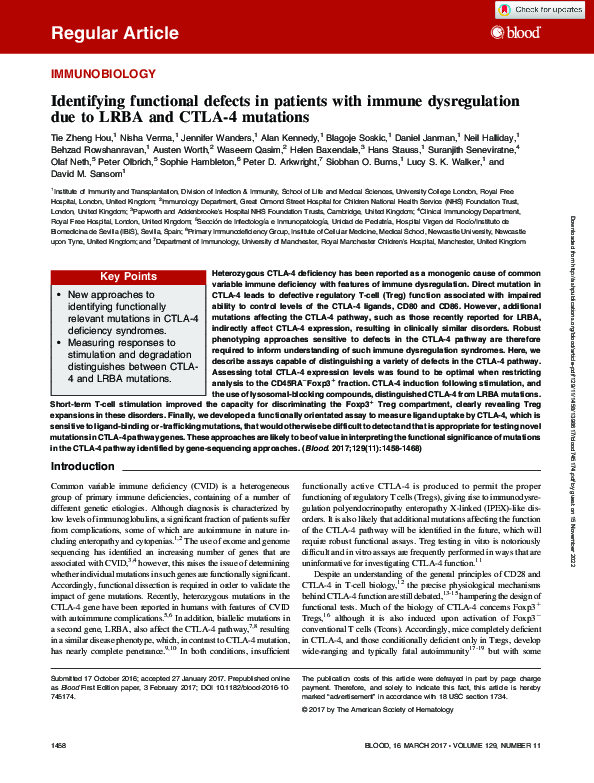 (PDF) Identifying functional defects in patients with immune ...