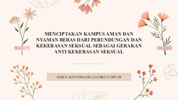 (PPT) PPT ARTIKEL MENCIPTAKAN KAMPUS AMAN DAN NYAMAN BEBAS DARI PERUNDUNGAN DAN KEKERASAN ...