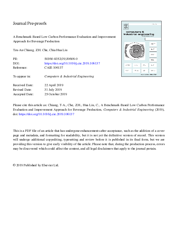 (PDF) A benchmark-based low carbon performance evaluation and ...