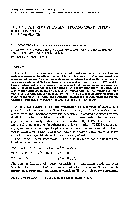 (PDF) The application of strongly reducing agents in flow injection ...