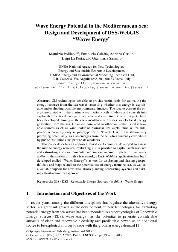 (PDF) Wave Energy Potential in the Mediterranean Sea: Design and Development of DSS-WebGIS ...