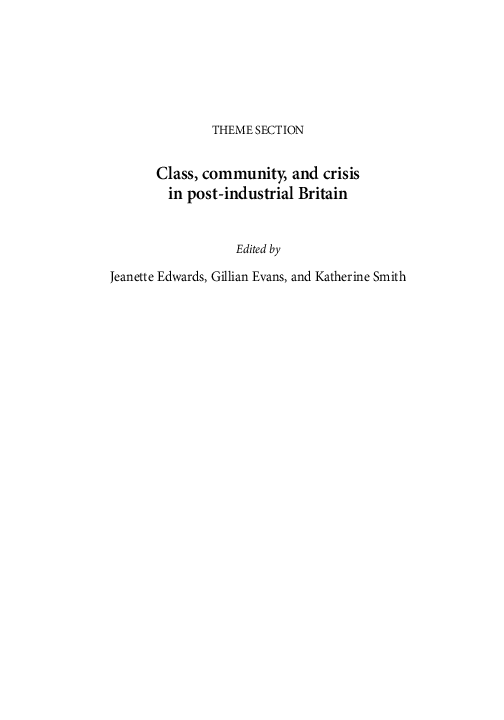 (PDF) Introduction: The middle class-ification of Britain