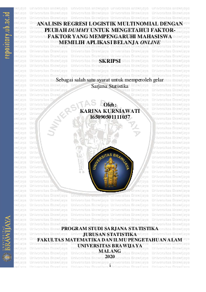 (PDF) Analisis Regresi Logistik Multinomial Dengan Peubah Dummy Untuk Mengetahui Faktor-Faktor ...