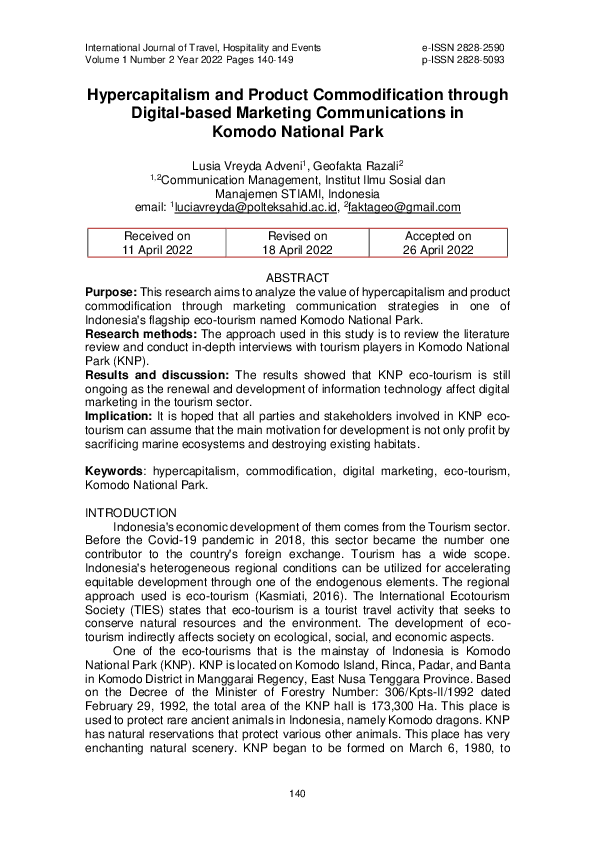 (PDF) Hypercapitalism and Product Commodification through Digital-based ...