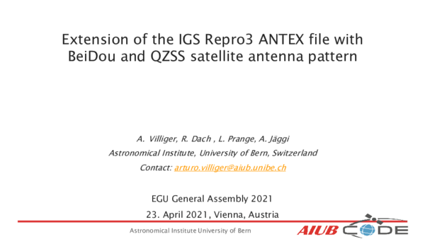 (PDF) Extension of the repro3 ANTEX file with BeiDou and QZSS satellite ...