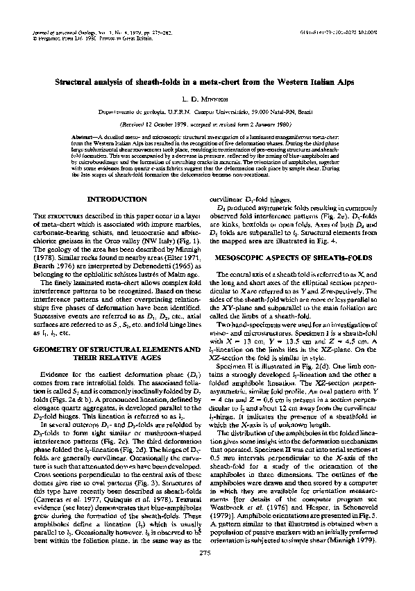 (PDF) Structural analysis of sheath-folds in a meta-chert from the ...
