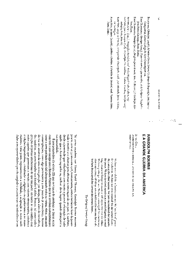 (PDF) Randolph Bourne e a Grande Guerra da américa