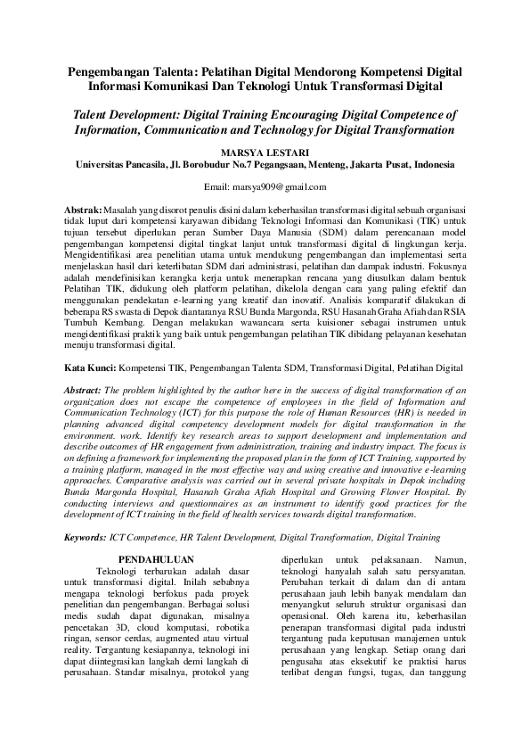 (PDF) Talent Development: Digital Training Encouraging Digital Competence of Information ...
