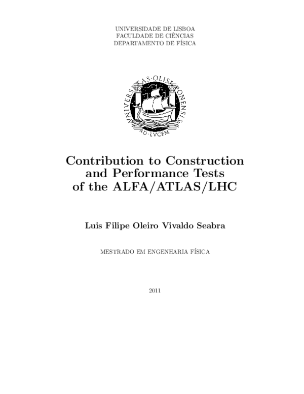 (PDF) Contribution to construction and performance tests of the ALFA ...