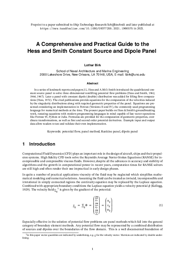 (PDF) A Comprehensive and Practical Guide to the Hess and Smith ...