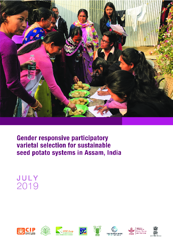 (PDF) Gender responsive participatory varietal selection for sustainable seed potato systems in ...