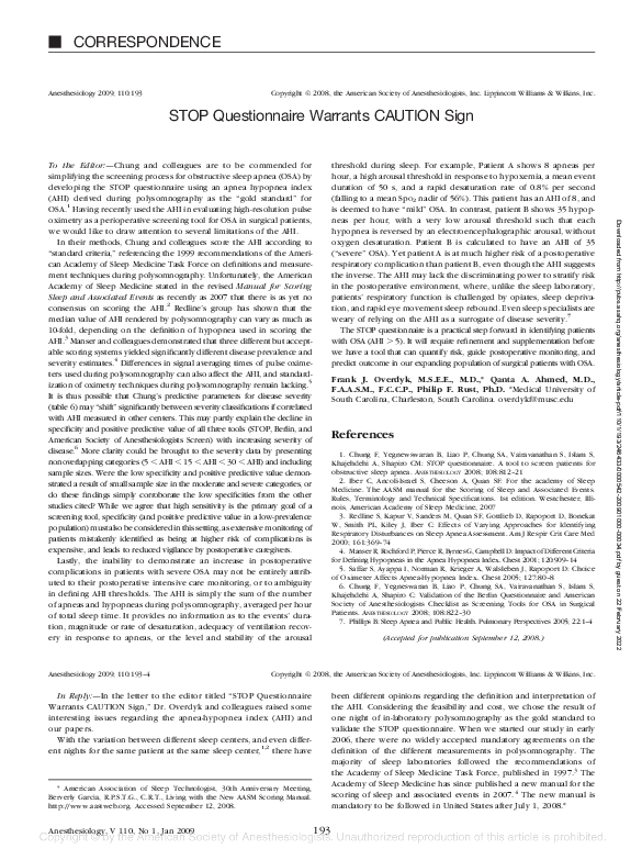 (PDF) STOP Questionnaire Warrants CAUTION Sign