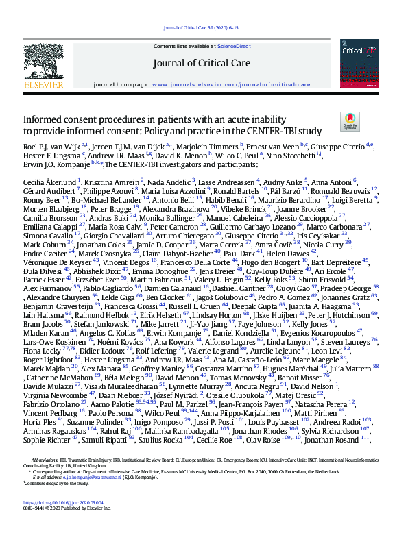 (PDF) Informed consent procedures in patients with an acute inability ...