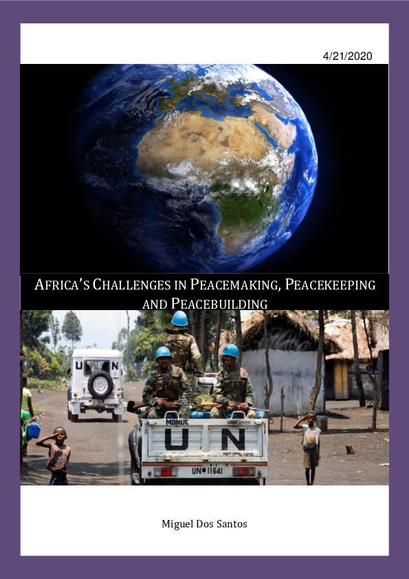 (PDF) Africa's Challenges in Peacemaking, Peacekeeping and Peacebuilding