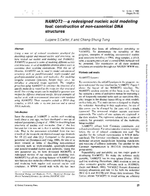(PDF) NAMOT2—a redesigned nucleic acid modeling tool: construction of ...