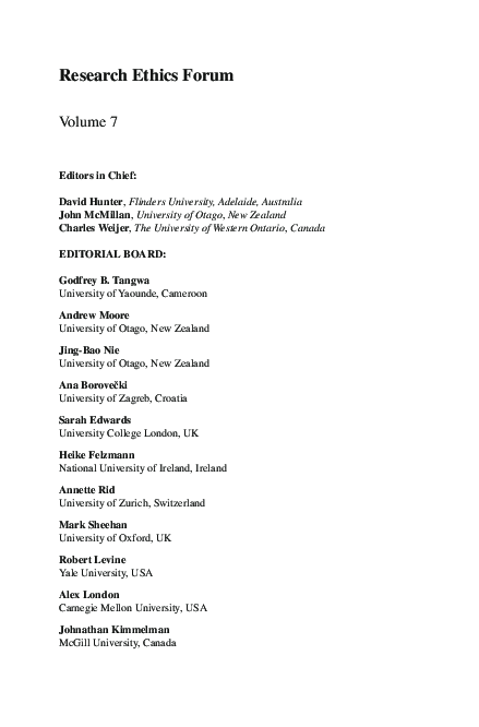 (PDF) Social Science Research Ethics in Africa