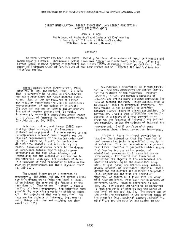 (PDF) Direct Manipulation, Direct Engagement, and Direct Perception ...