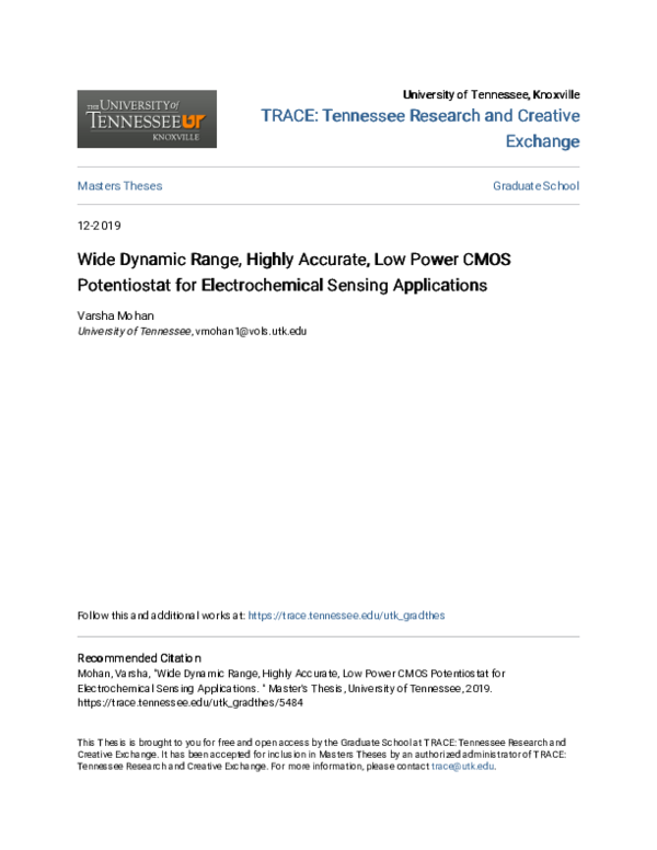 (PDF) Wide Dynamic Range, Highly Accurate, Low Power CMOS Potentiostat for Electrochemical ...