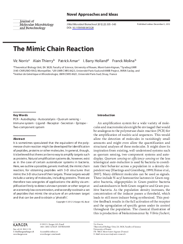 (PDF) The Mimic Chain Reaction