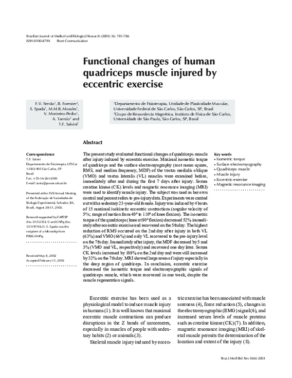 (PDF) Functional changes of human quadriceps muscle injured by ...