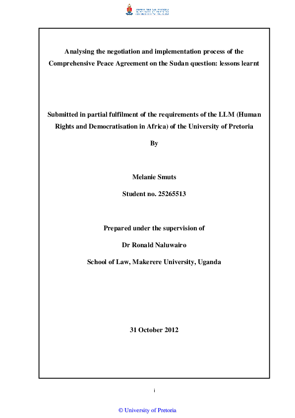 (PDF) Analysing the negotiation and implementation process of the ...